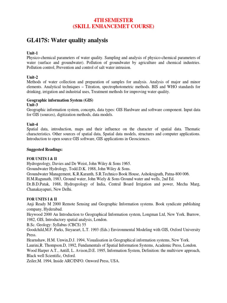 Water Quality Analysis in India | PDF