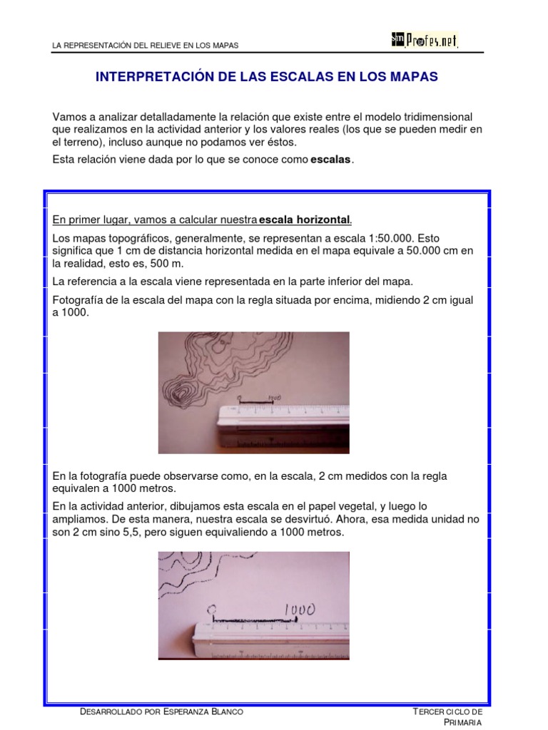 3P CM Interpretacion - de - Las - Escalas - en - Los - Mapas | PDF ...
