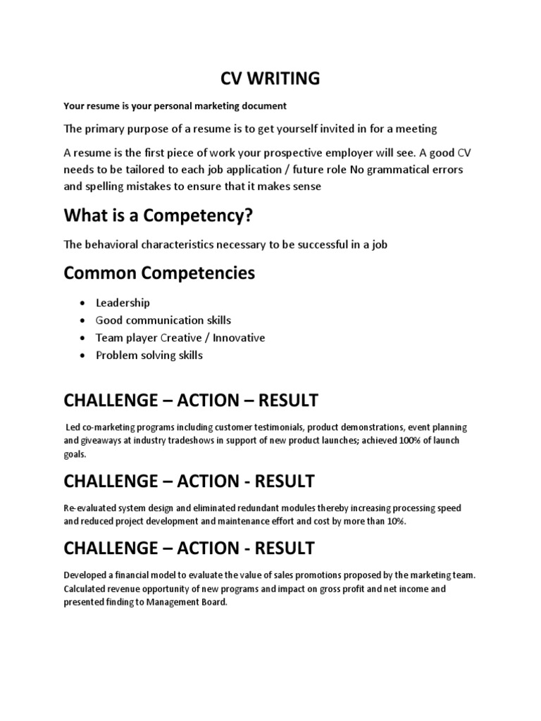 Resume Writing PDF | PDF