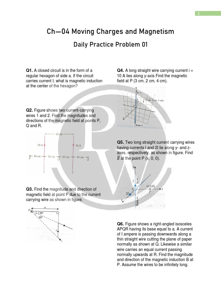 Magnetism Problems for Physics Students | PDF | Magnetic Field ...