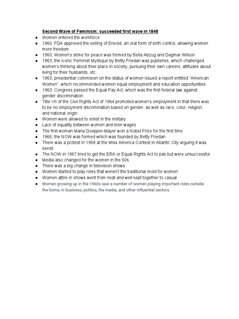 1960s Gender Roles | PDF