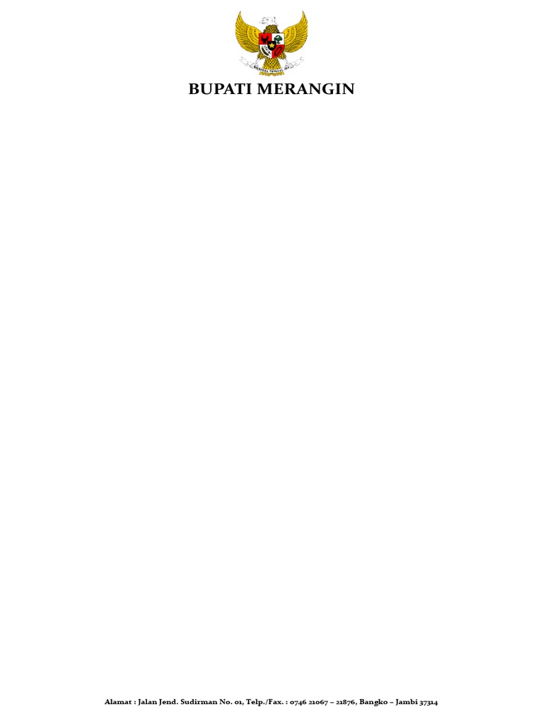 Kop Bupati Merangin - 1 | PDF