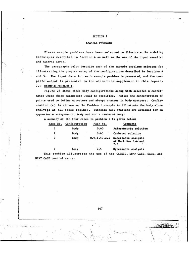 DATCOM Example Problems | PDF