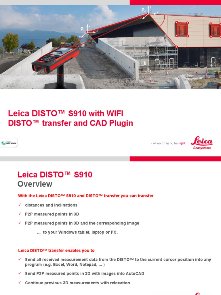 Leica Disto s910 Wlan Disto Transfer Cad Plugin v1 en | PDF | Windows 10 | Wi Fi