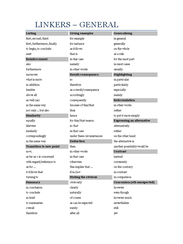 Linkers General | PDF | Logic