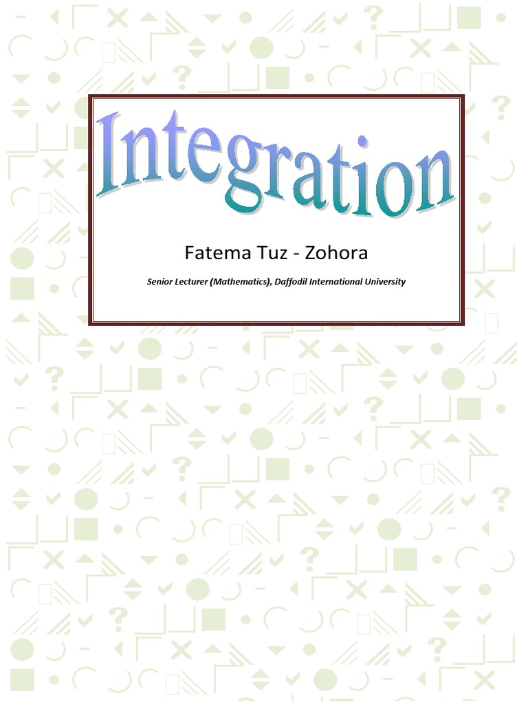 Integration PDF | PDF | Integral | Algebra