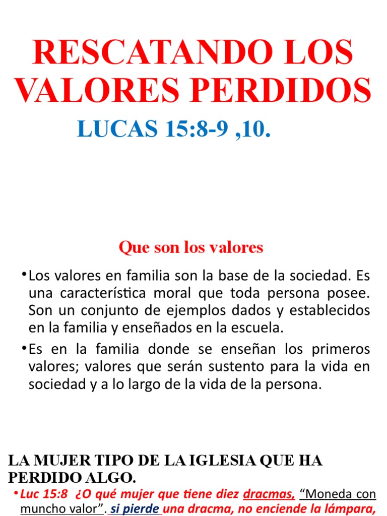 Rescatando Los Valores Perdidos | Descargar gratis PDF | Amor ...