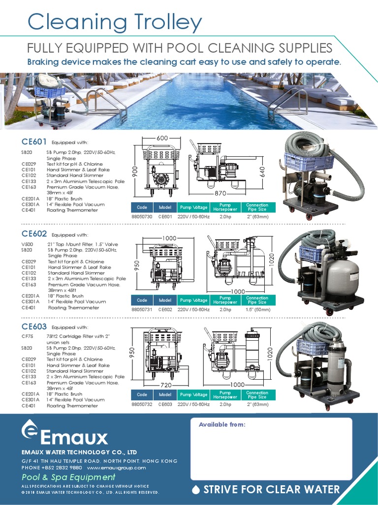 Cleaning Trolley Leaflet English | PDF | Mains Electricity | Pipe ...