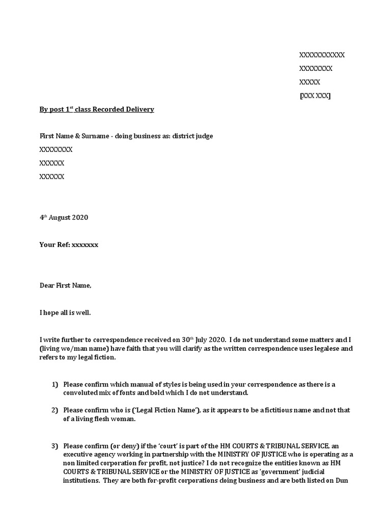 Sovereign Citizen Legal Challenge | PDF | Judge | Common Law