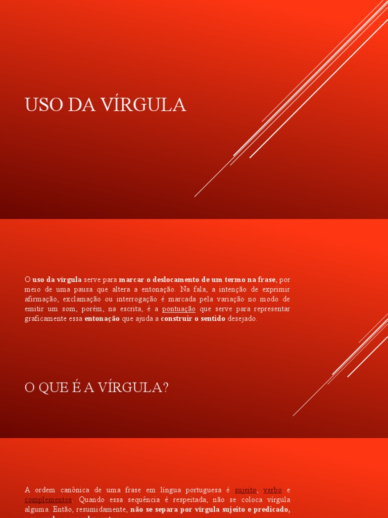 Regras e Exercícios sobre a Vírgula | PDF | Semiótica | Mecânica da ...