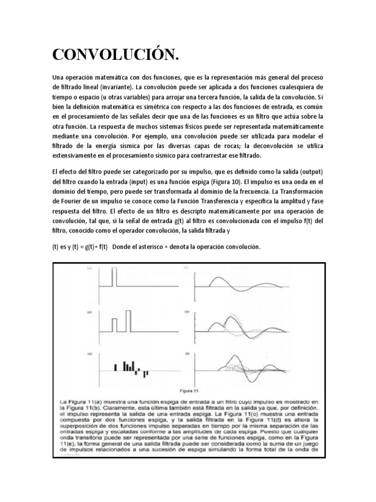 CONVOLUCIÓN | PDF | Circunvolución | Función (Matemáticas)