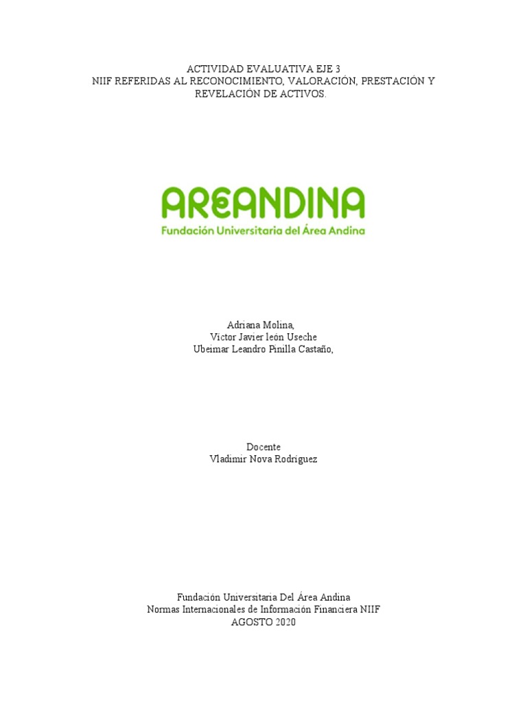Eje 3 Niif | Descargar gratis PDF | normas internacionales de ... Eje 3 Niif | Descargar gratis PDF | normas internacionales de ...