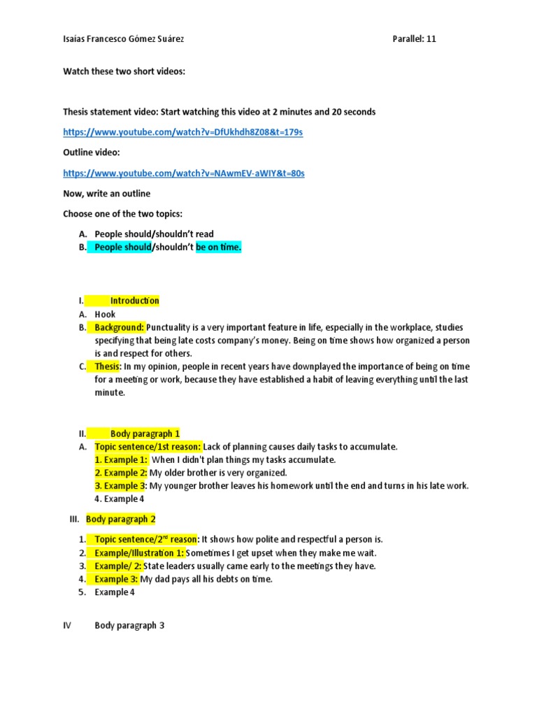 How To Write An Outline | PDF