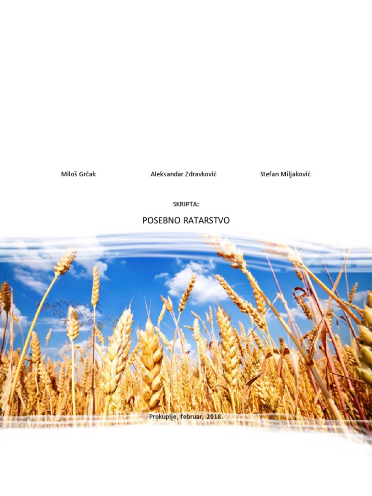 Skripta - Ratarstvo PDF | PDF