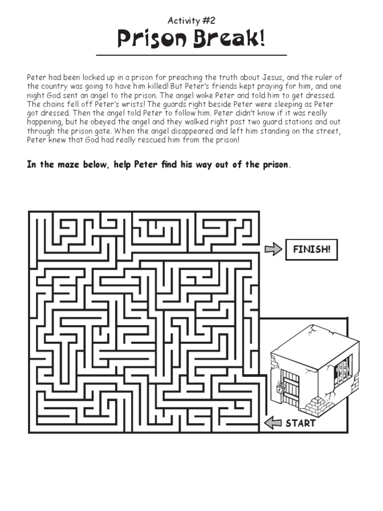Prison Break!: in The Maze Below, Help Peter Find His Way Out of The ...