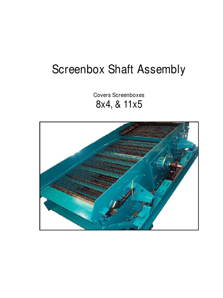 New 4 Bearing Screenbox Assembly's | PDF | Bearing (Mechanical) | Nut ...