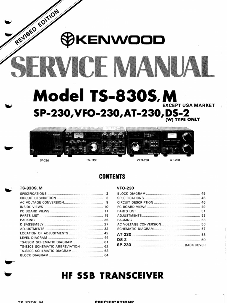 TS 830S Service High Resolution | PDF | Bandwidth (Signal Processing) | Amplifier