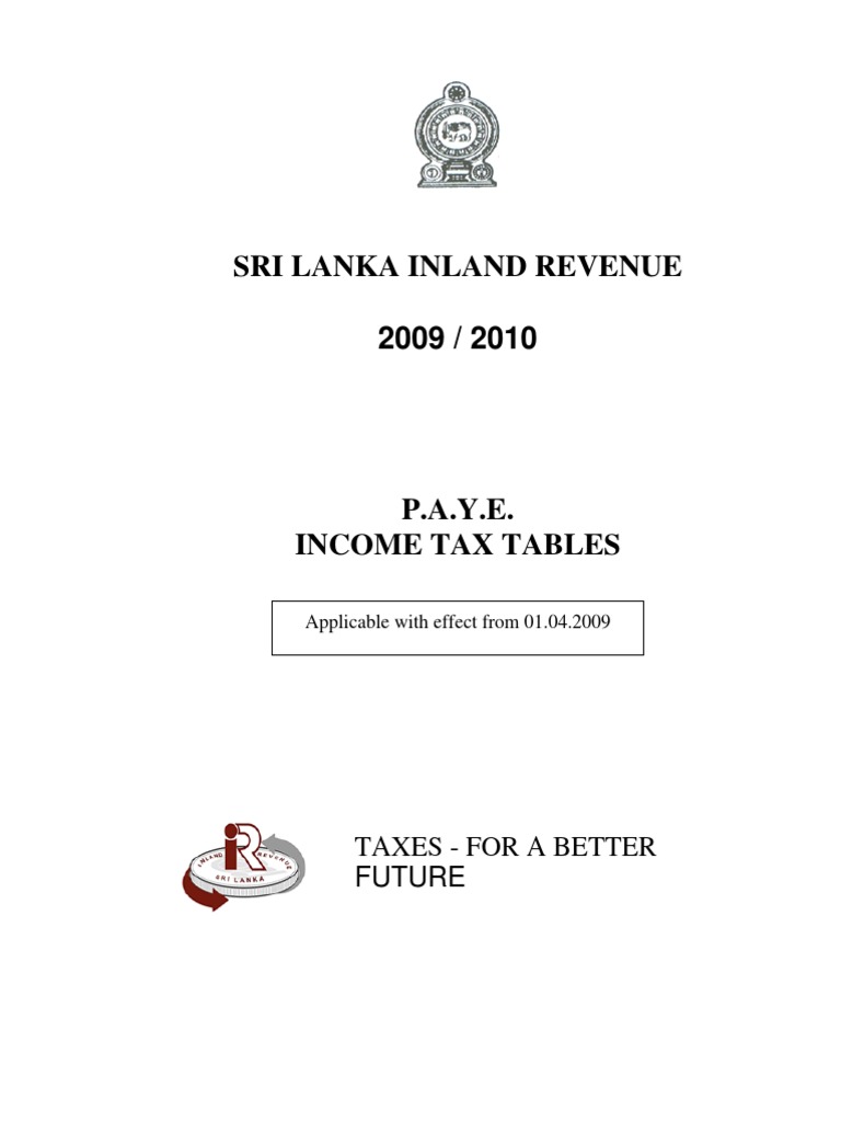 Sri Lanka PAYE Income Tax Tables | PDF | Taxes | Salary