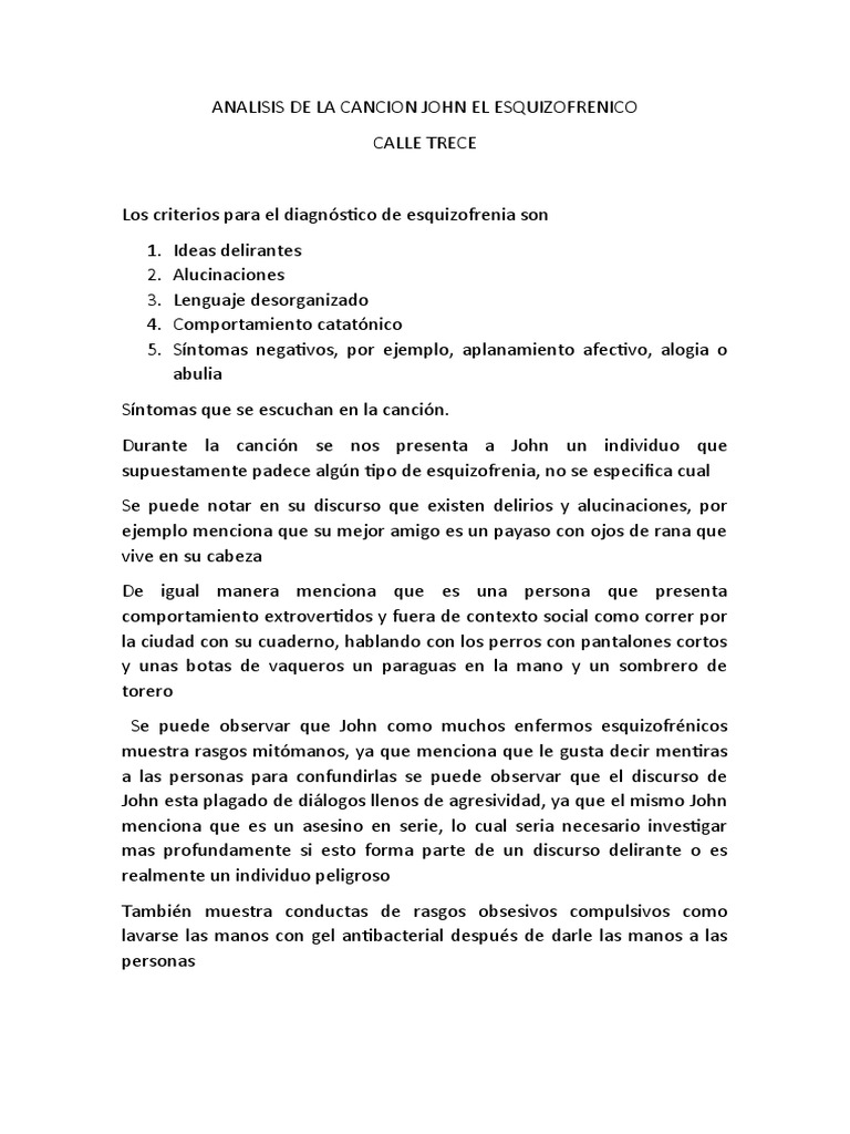 Análisis de "John el Esquizofrénico" | PDF | Ciencias sociales ...