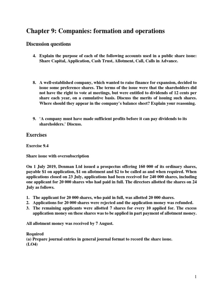 Week 12 Tutorial Questions Companies AF101 | PDF | Preferred Stock | Dividend
