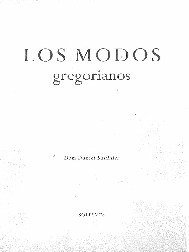 Los Modos Gregorianos PDF | PDF