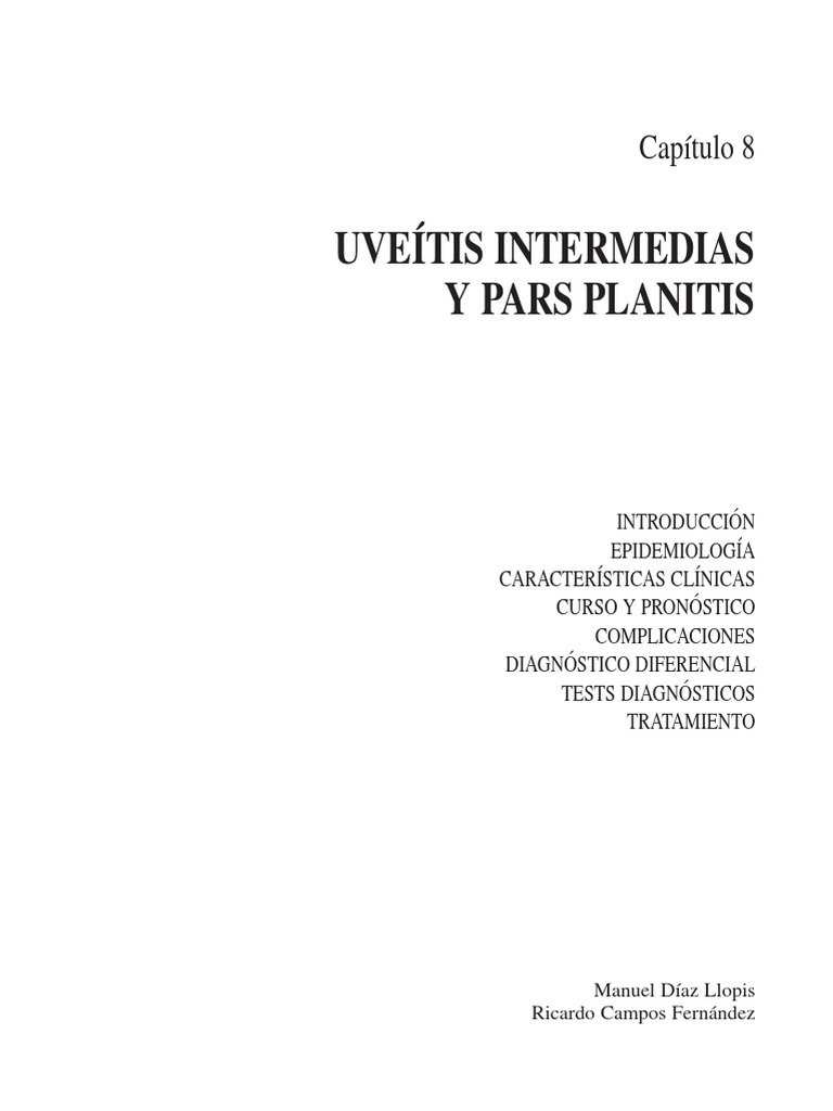Uveítis Intermedias y Pars Planitis | PDF | Corticosteroides | Inflamación