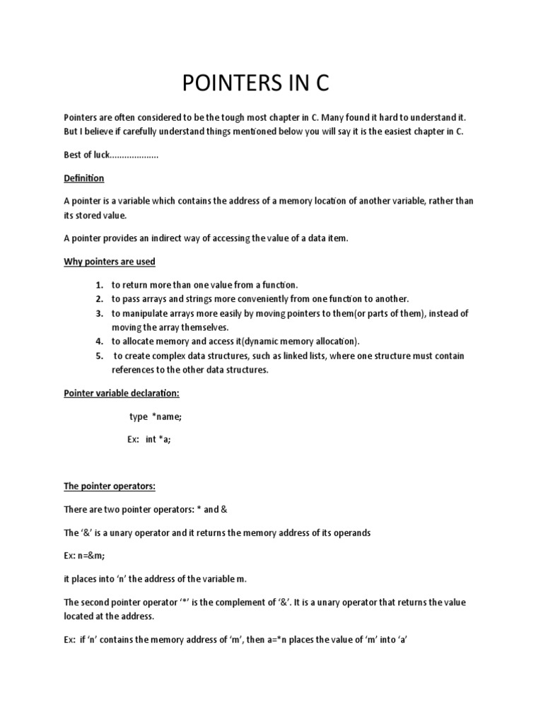 POINTERS | PDF | Pointer (Computer Programming) | Software Engineering