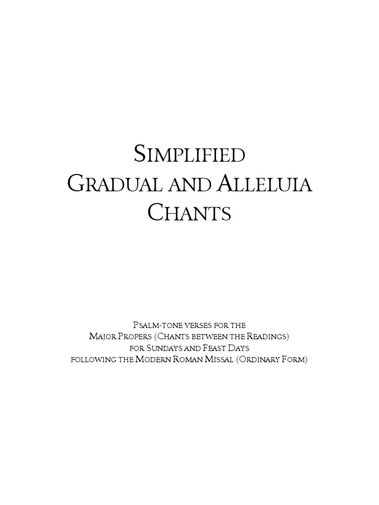 2008 - Simplified Gradual and Alleluia Chants PDF | PDF
