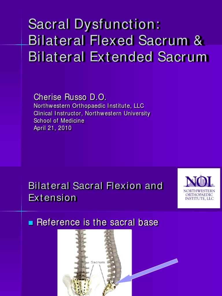 Sacral Dysfunction Bilateral Flexed and Extended Sacrum | PDF ...