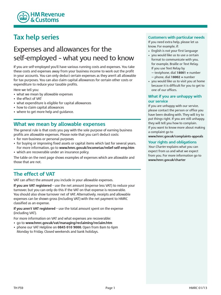 Expenses and Allowances For The Self-Employed - What You Need To Know ...