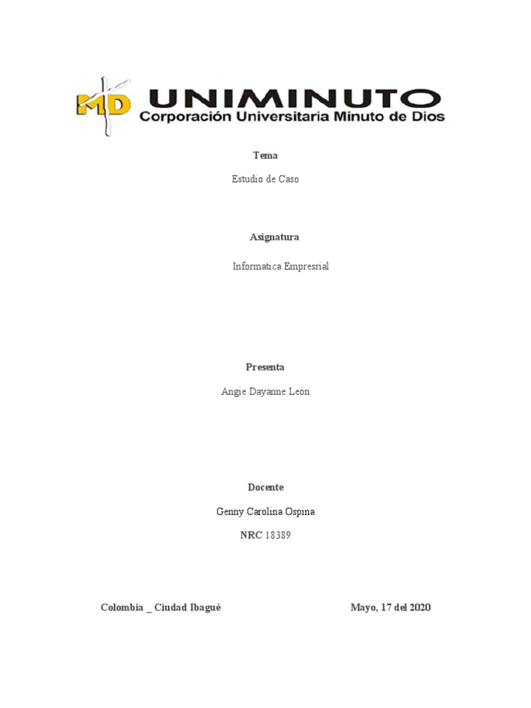 Estudio de Caso Informatica Empresarial | PDF | La seguridad ...