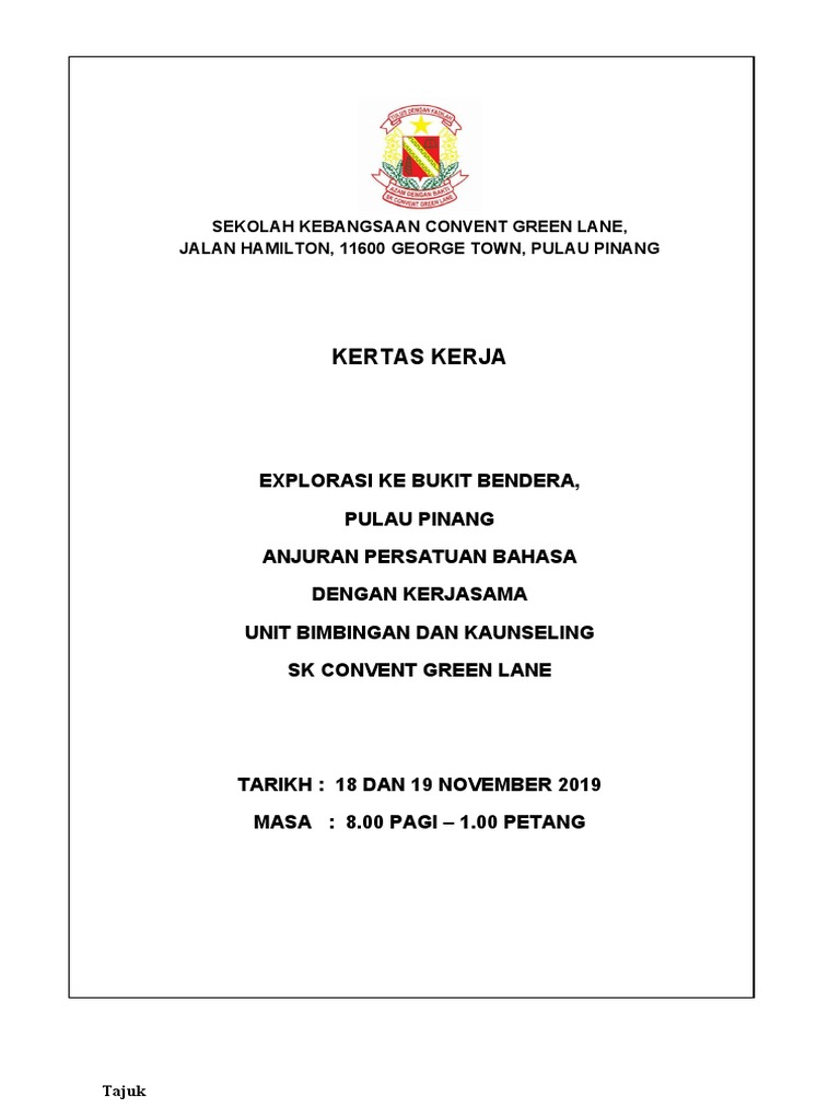 KERTAS KERJA Bukit Bendera SKCGL 2 | PDF