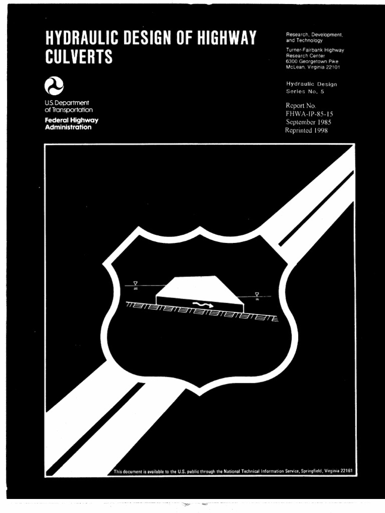 Hydraulic Design of Highway Culverts - 1985 | PDF Hydraulic Design of Highway Culverts - 1985 | PDF