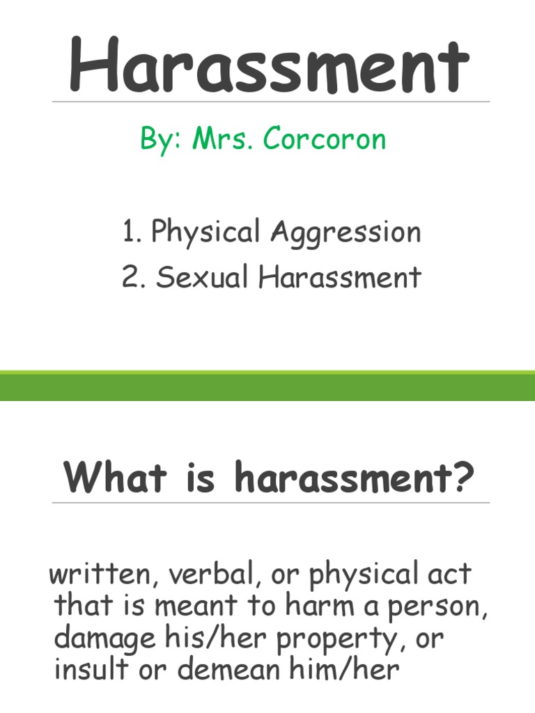 Harassment Lesson | PDF