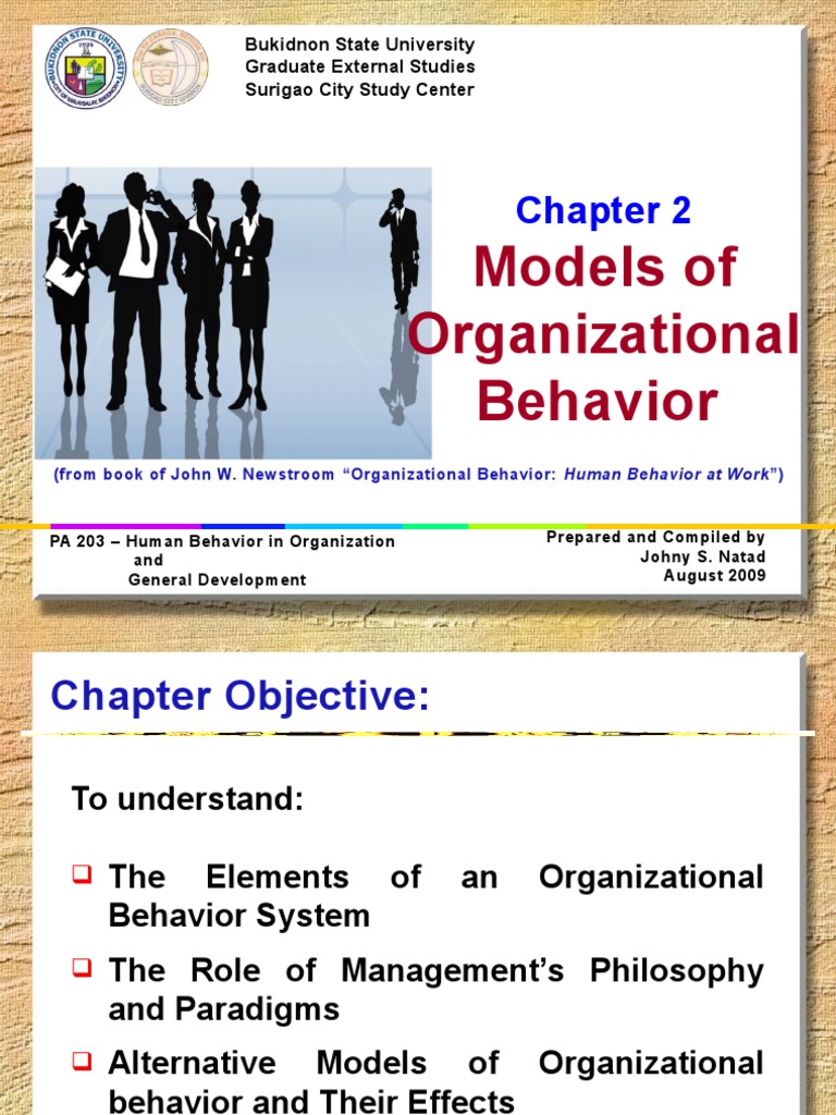 Models Of Organisational Behaviour With Diagram Organization