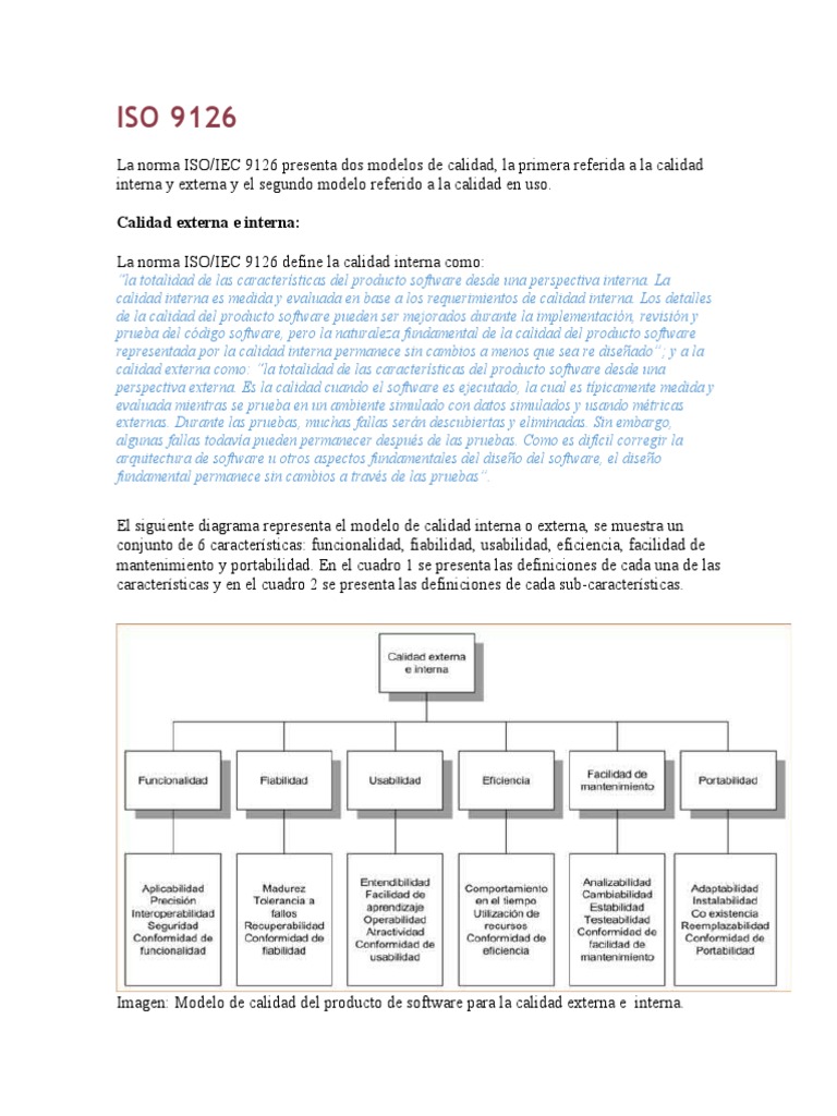 Iso 9126 | PDF | Usabilidad | Software