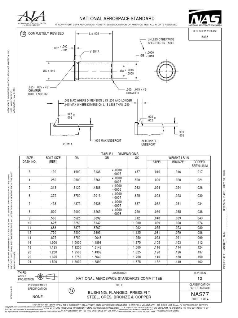 National Aerospace Standard: 12 Completely Revised | PDF ...