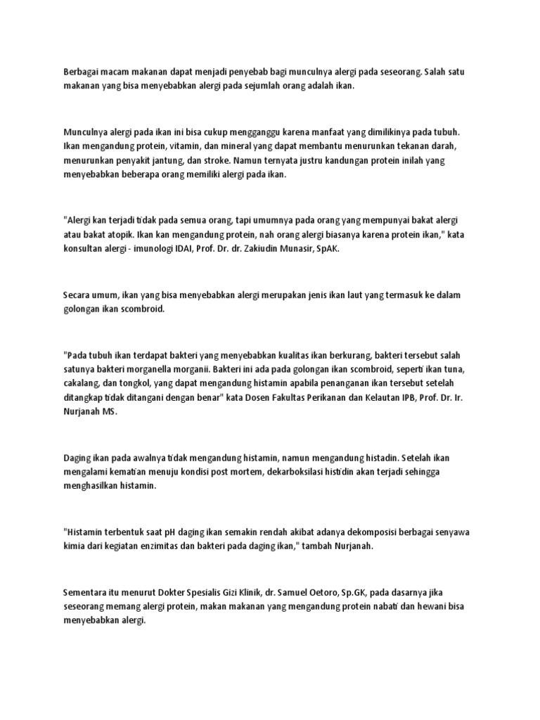 Alergi Ikan - WPS Office | PDF