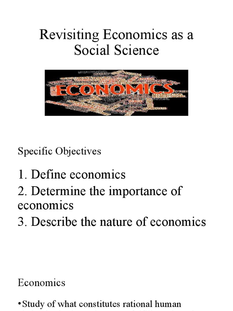 Revisiting Economics As A Social Science | Download Free PDF | Resource ...