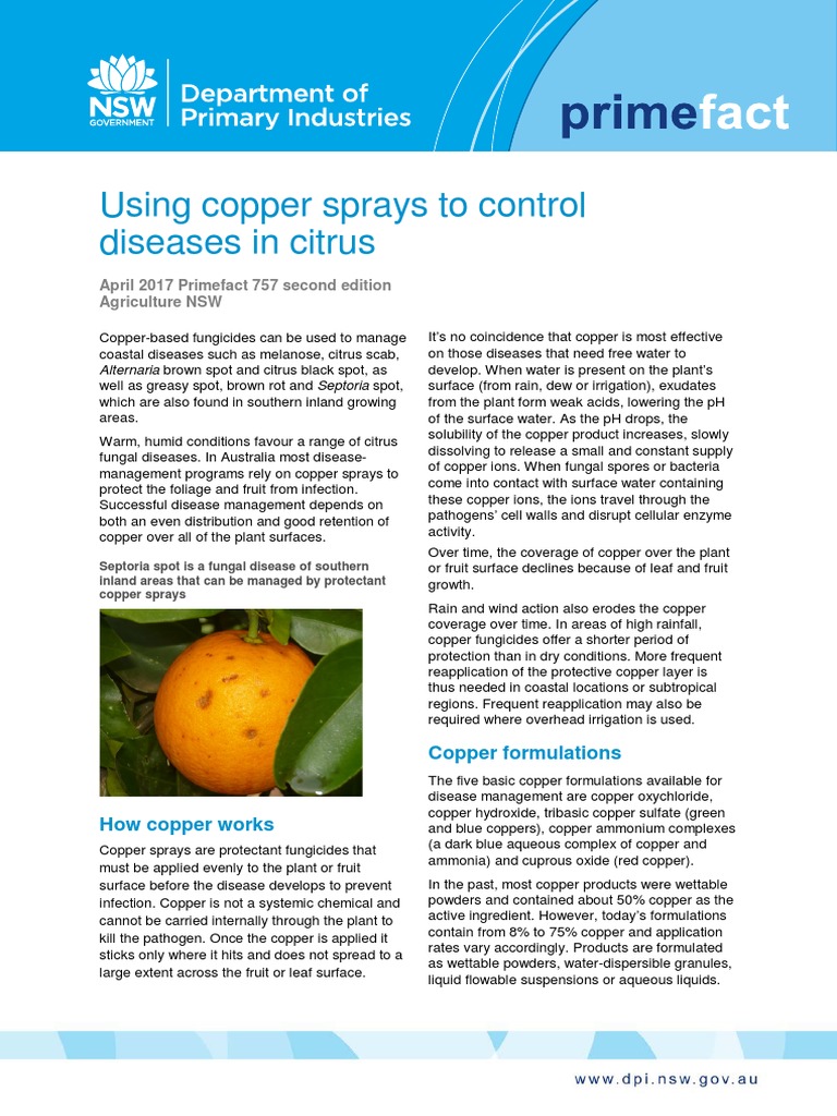 Using Copper Sprays To Control Diseases in Citrus: April 2017 Primefact ...