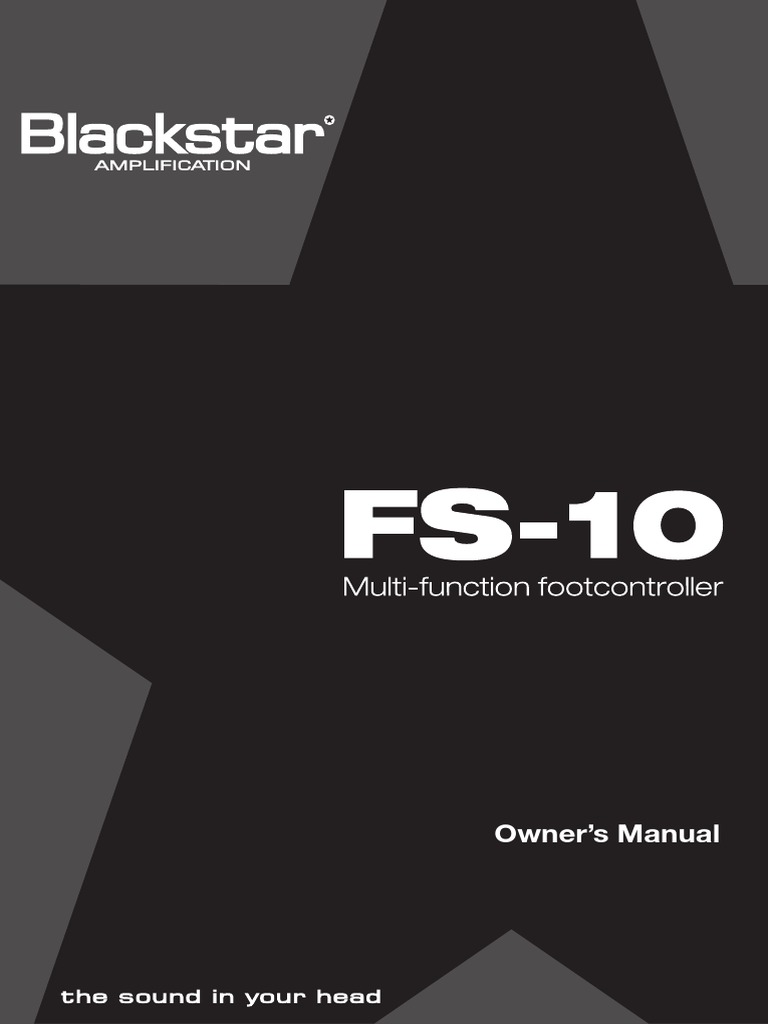 Owner's Manual: Blackstar Amplification LTD, Beckett House, 14 Billing ...