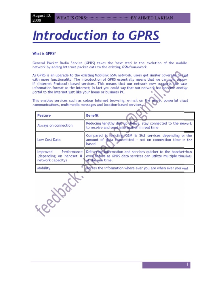 What Is GPRS | PDF | Multimedia Messaging Service | General Packet ...