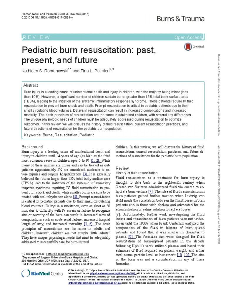 Pediatric Burn Resucitaion | PDF | Burn | Cardiopulmonary Resuscitation