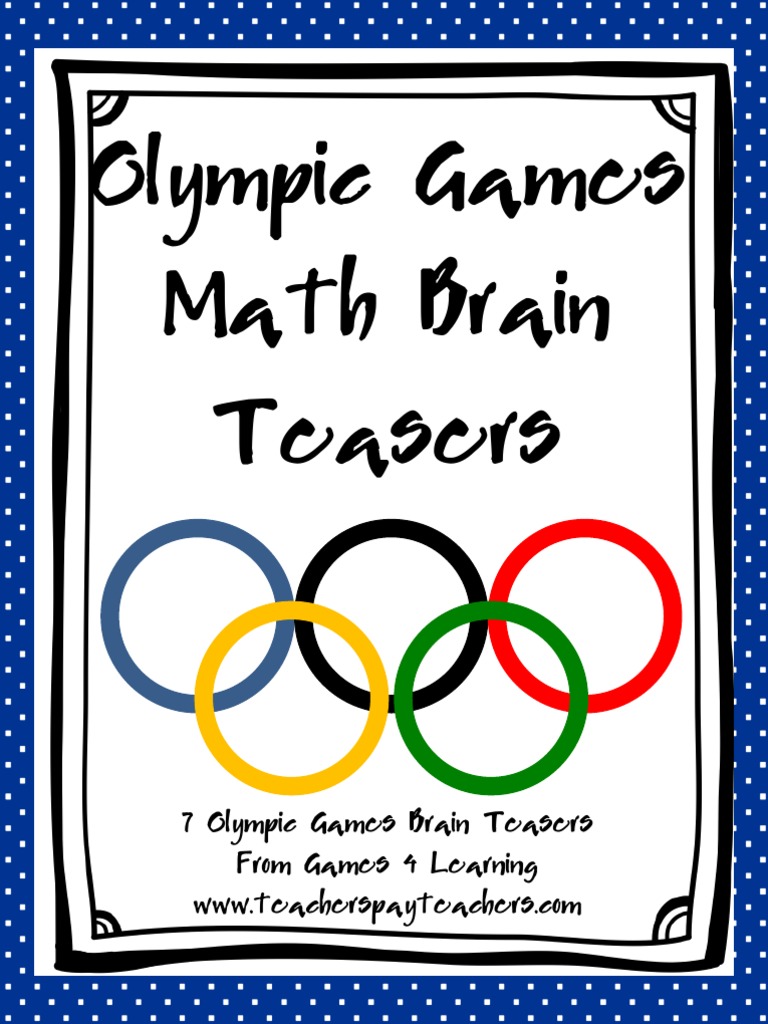 OlympicGamesMathBrainTeasers PDF | PDF | Worksheet | Learning