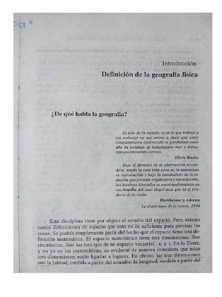 Pech P y Regnauld Geografia Fisica Cap 1 | PDF