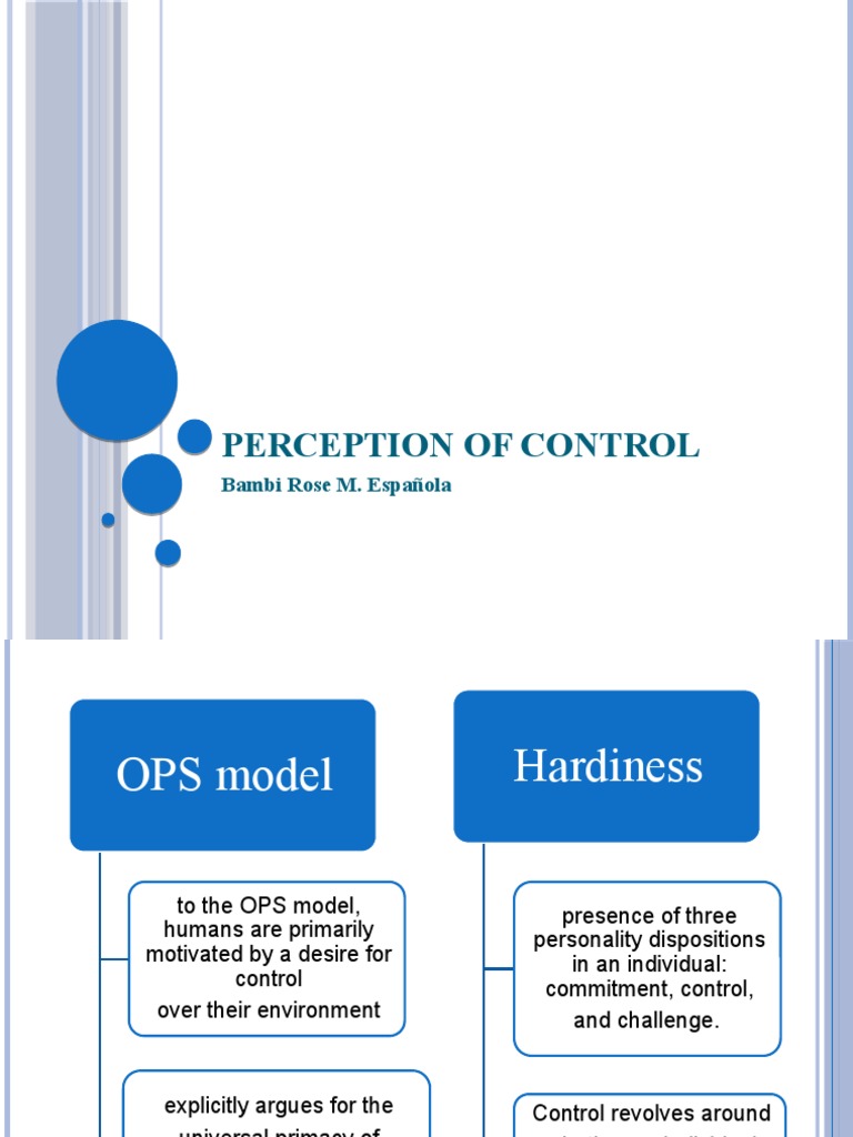 Perception of Control: Bambi Rose M. Española | PDF | Wisdom | Affect ...