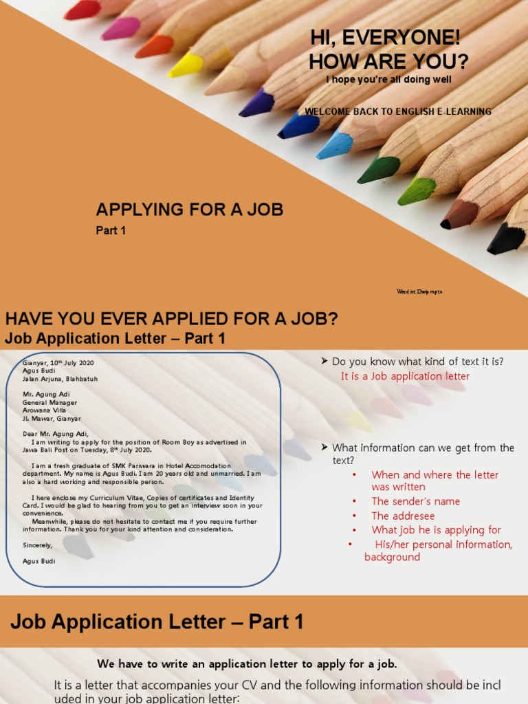 Application Letter Revisi | PDF | Cognition | Psychology