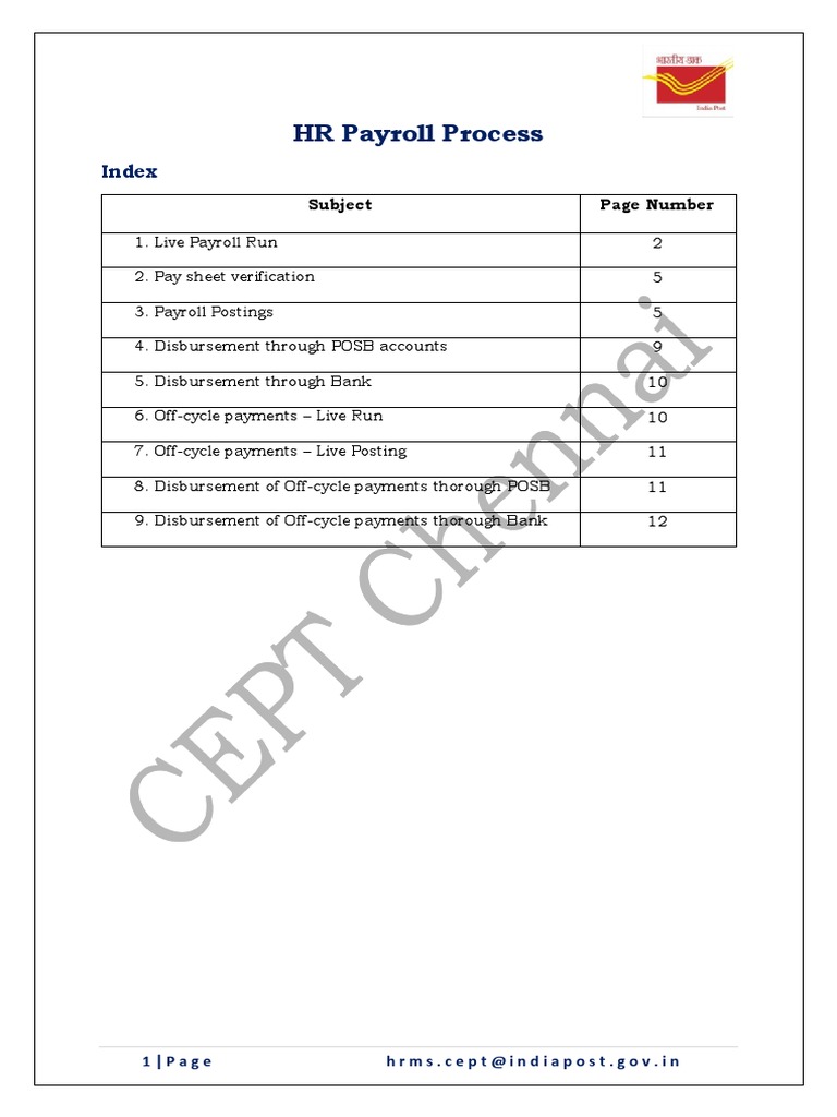1 Payroll-Sop | PDF | Payroll | Payments