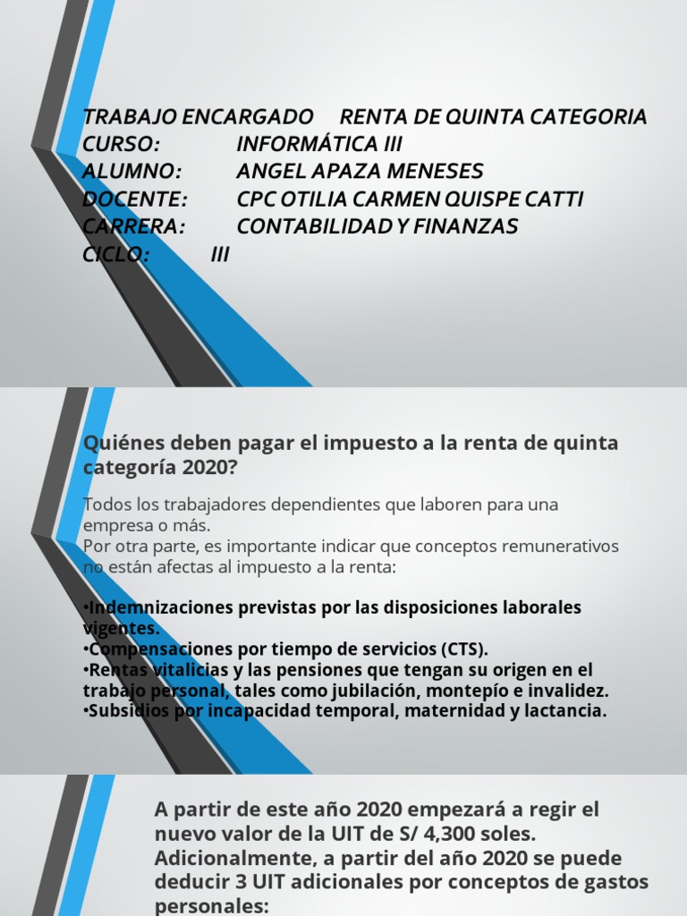 Impu Renta 5ta | PDF
