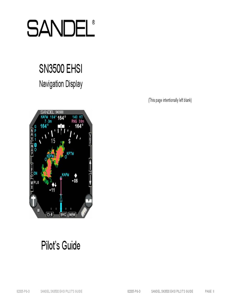 SN3500 EHSI: Navigation Display | Download Free PDF | Instrument Flight ...